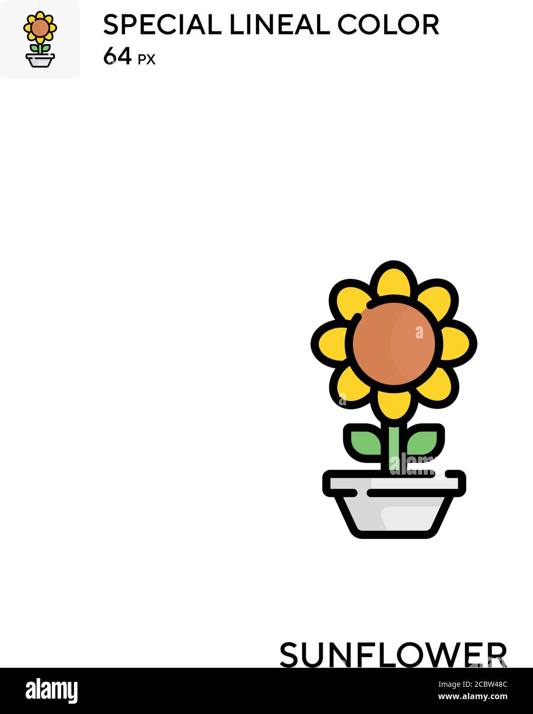 Sunflower Special lineal color vector icon. Sunflower icons for your business project Stock ...