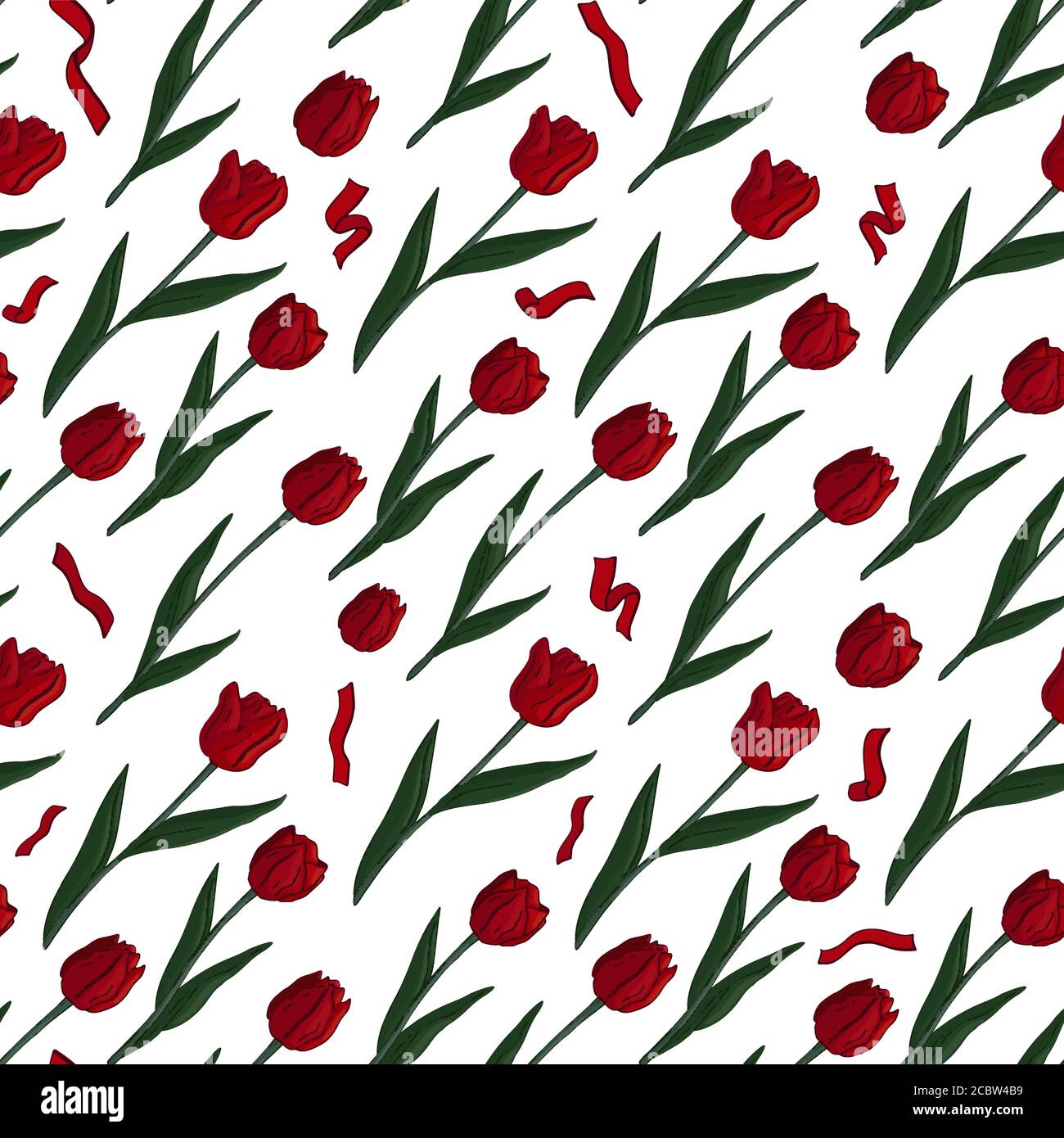 Red ribbons seamless pattern hi-res stock photography and images - Alamy