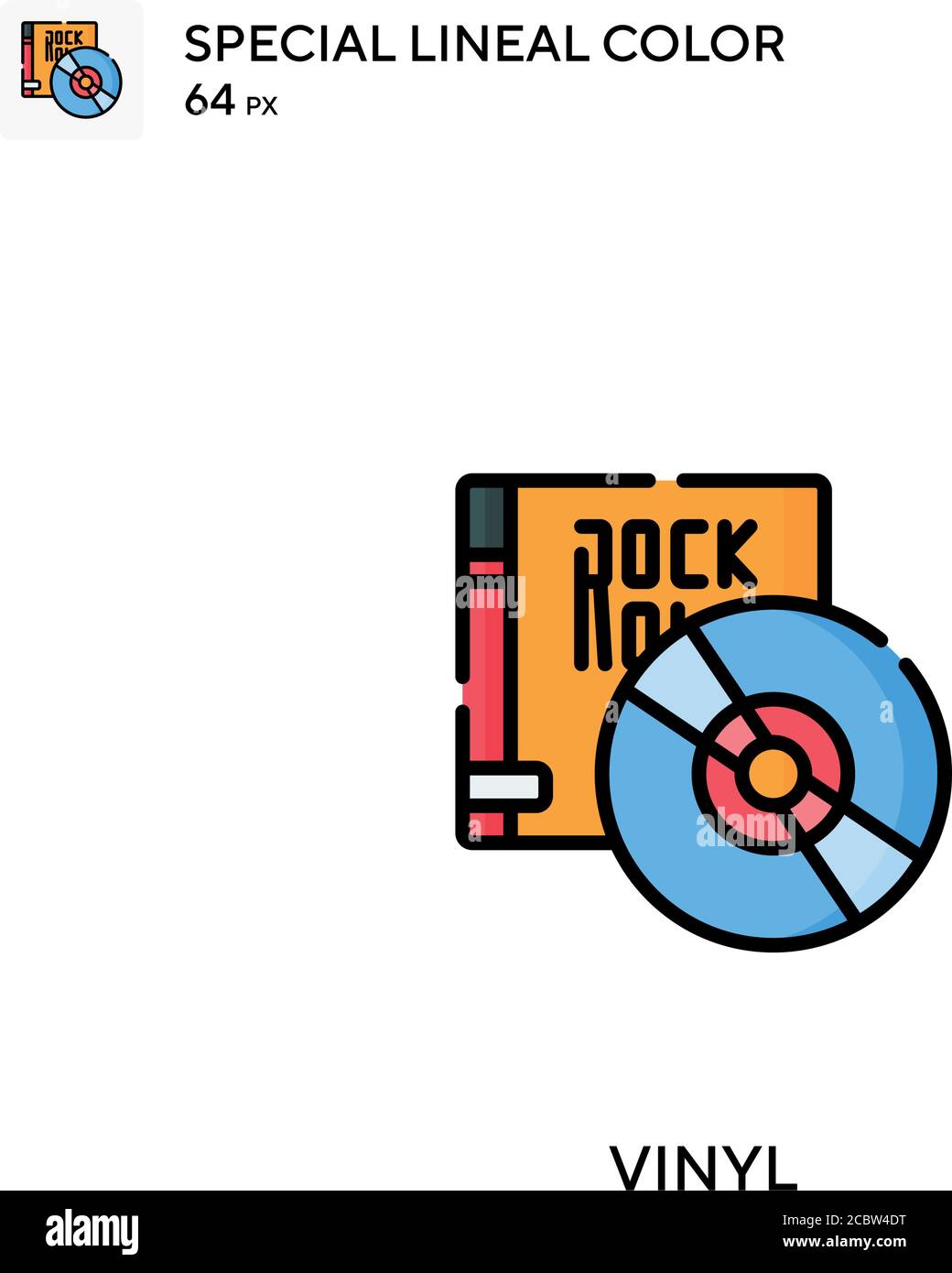 Vinyl Special lineal color vector icon. Vinyl icons for your business ...