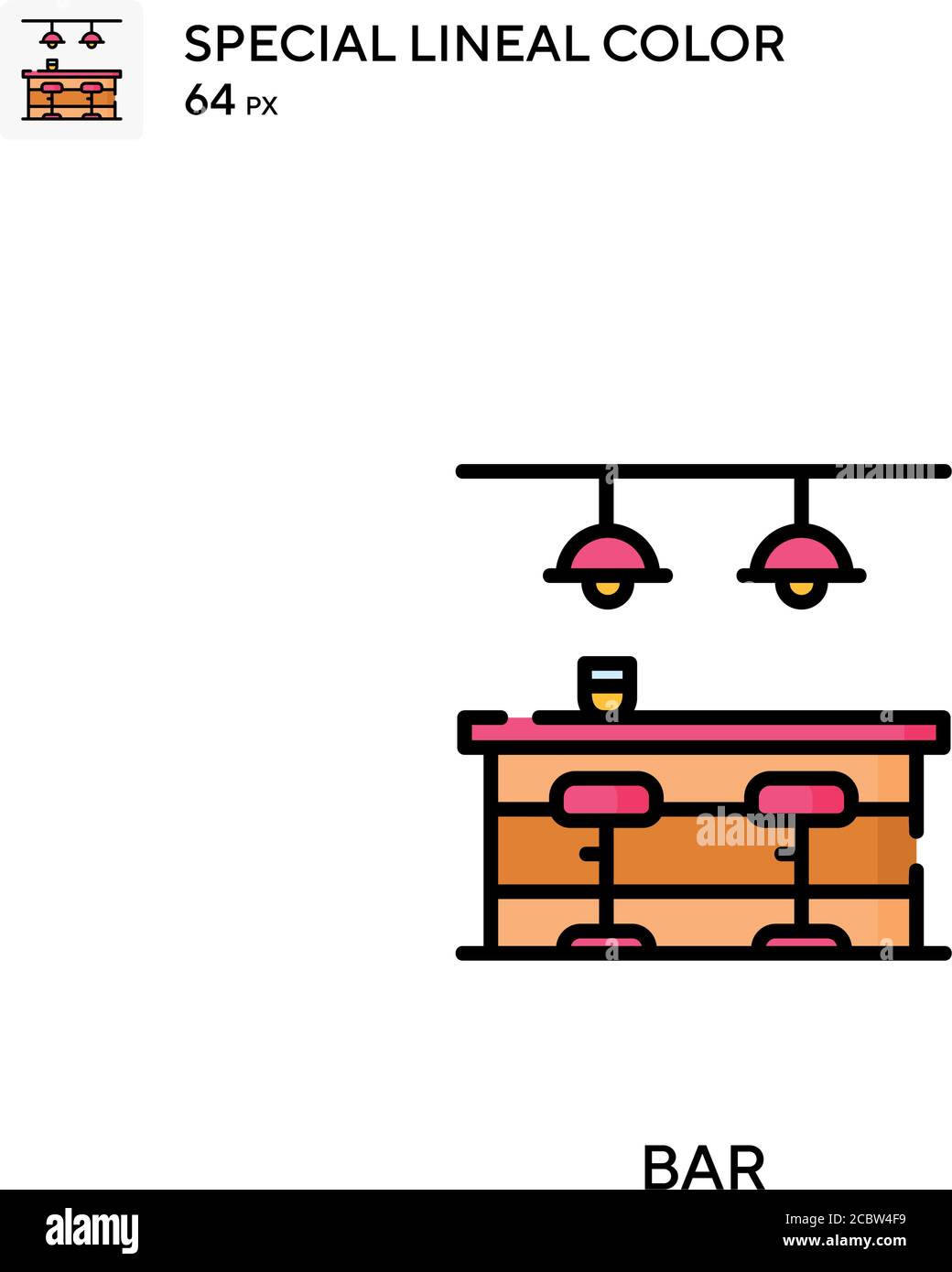 Bar Special lineal color vector icon. Bar icons for your business ...