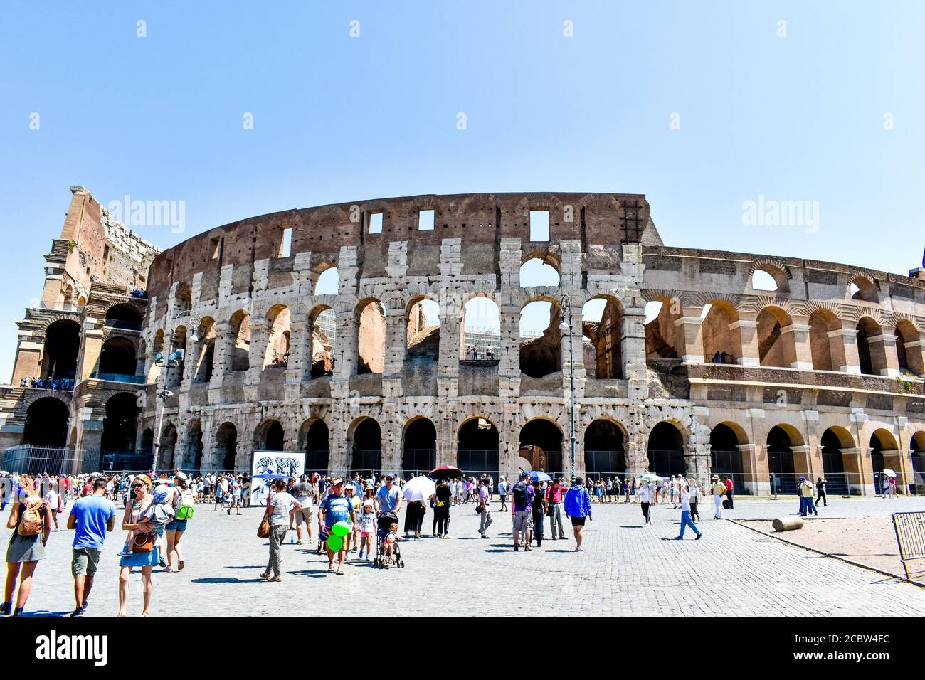 The view outside the Colosseum in Rome Stock Photo - Alamy