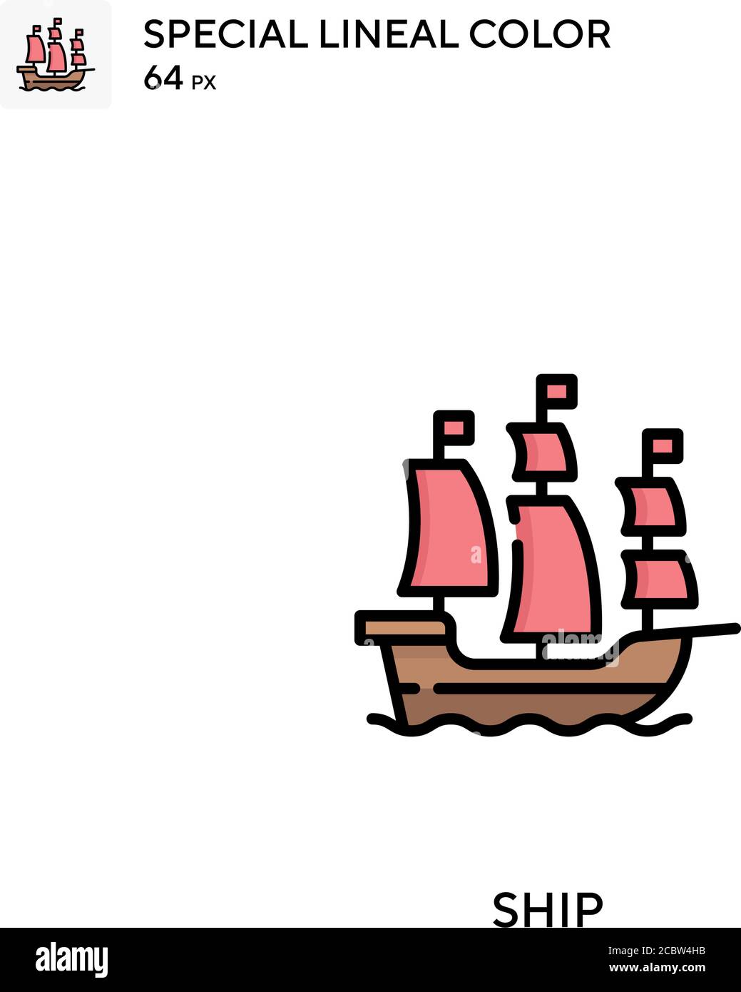 Ship Special lineal color vector icon. Ship icons for your business ...