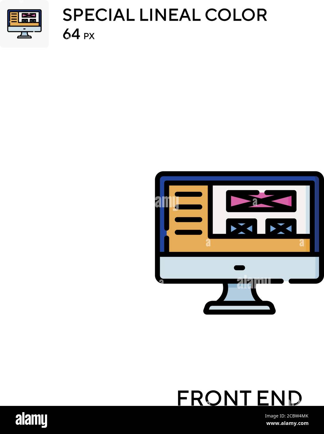 Front end Special lineal color vector icon. Front end icons for your ...
