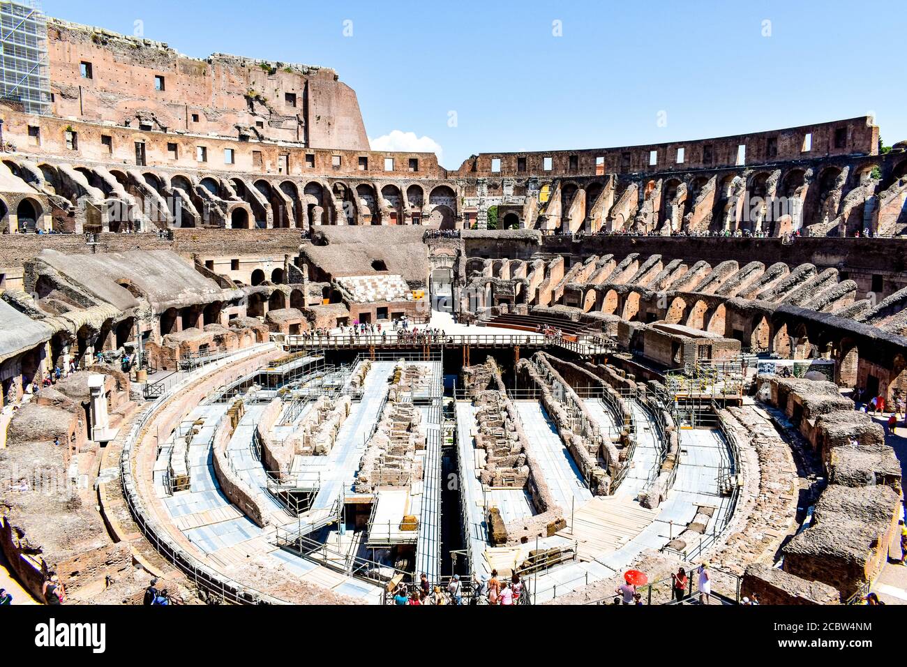 The view of the arena in the Colosseum Stock Photo - Alamy