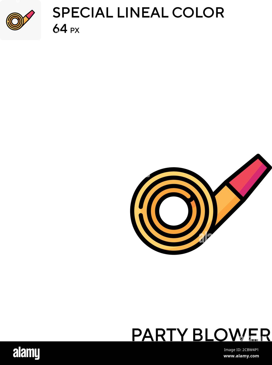 Party blower Special lineal color vector icon. Party blower icons for ...
