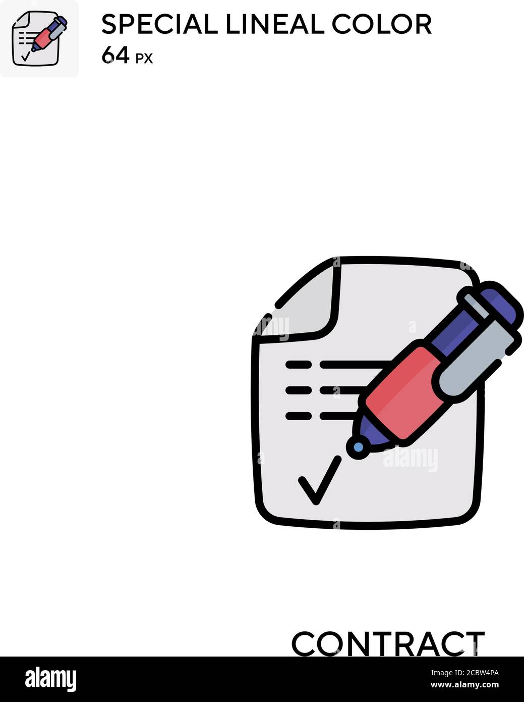 Contract Special lineal color vector icon. Contract icons for your ...