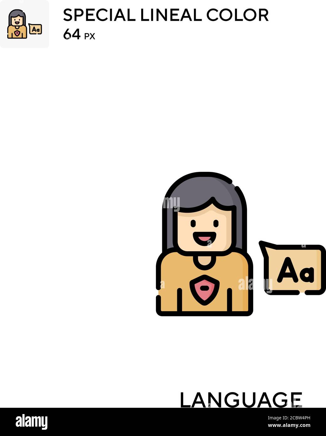 Language Special lineal color vector icon. Language icons for your ...
