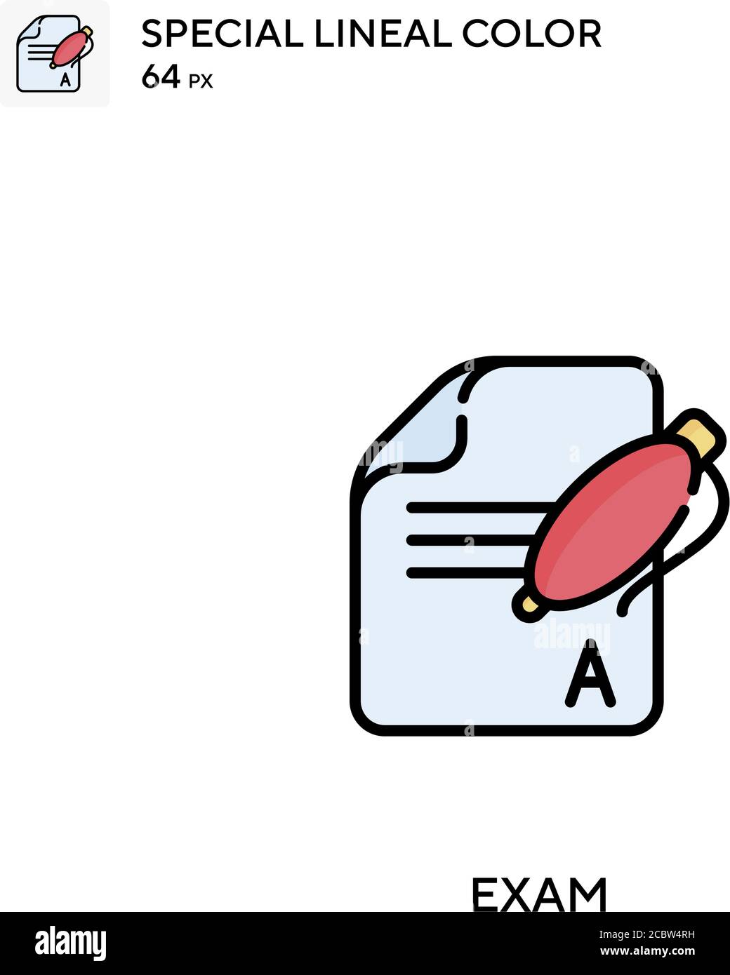 Exam Special lineal color vector icon. Exam icons for your business ... Exam Special lineal color vector icon. Exam icons for your business ...