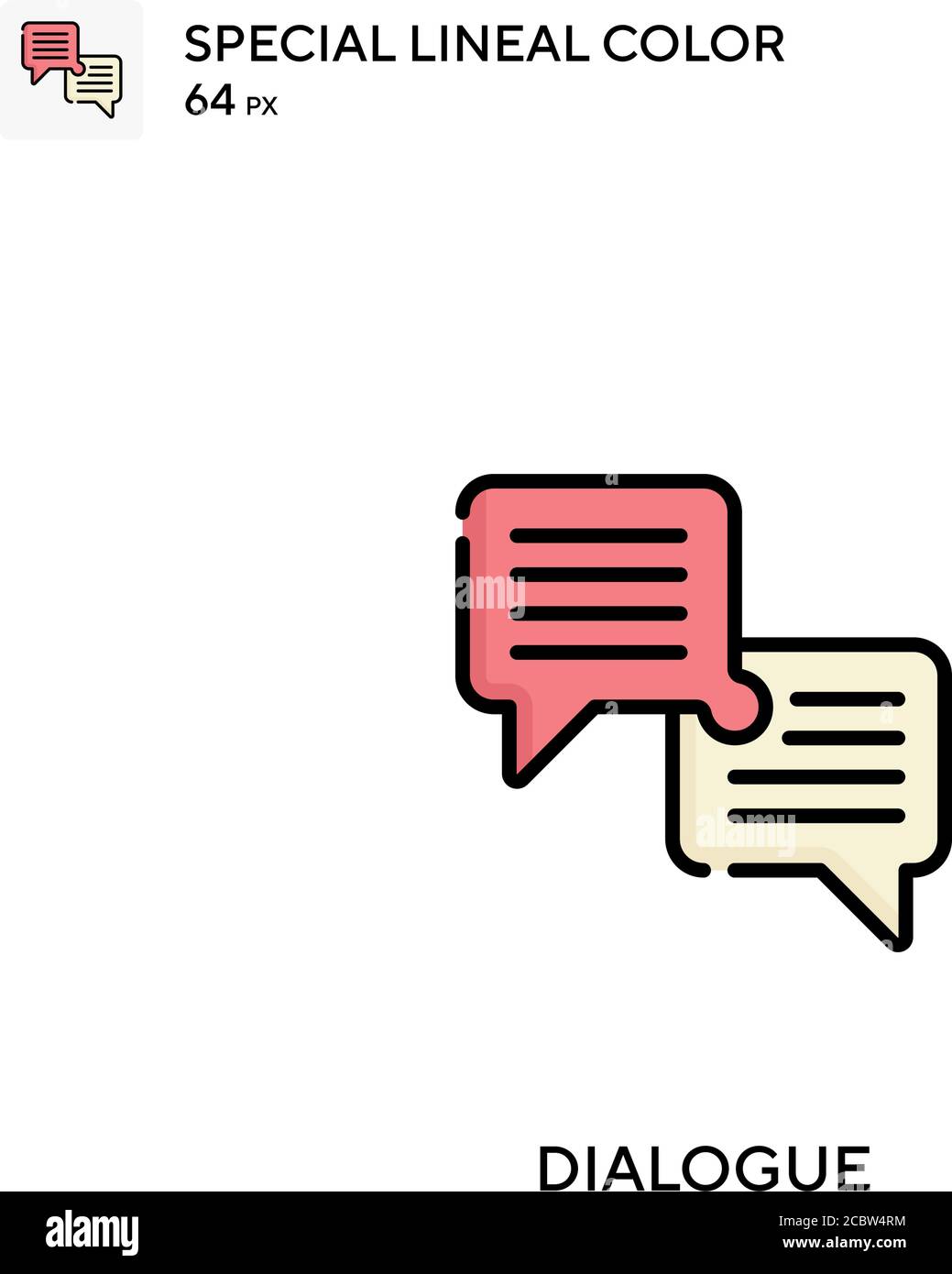 Dialogue Special lineal color vector icon. Dialogue icons for your ...