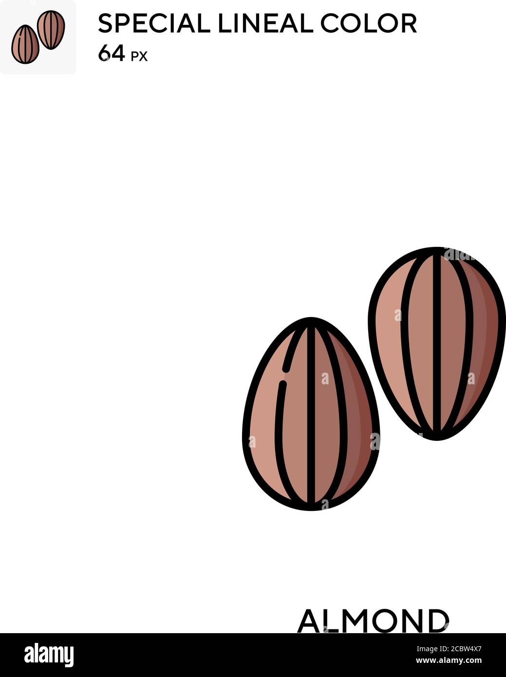 Almond Special lineal color vector icon. Almond icons for your business ...