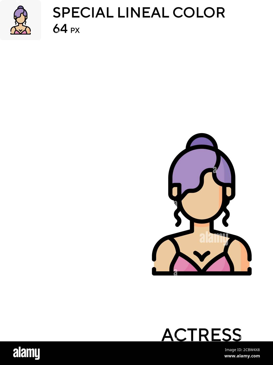 Actress Special lineal color vector icon. Actress icons for your ...