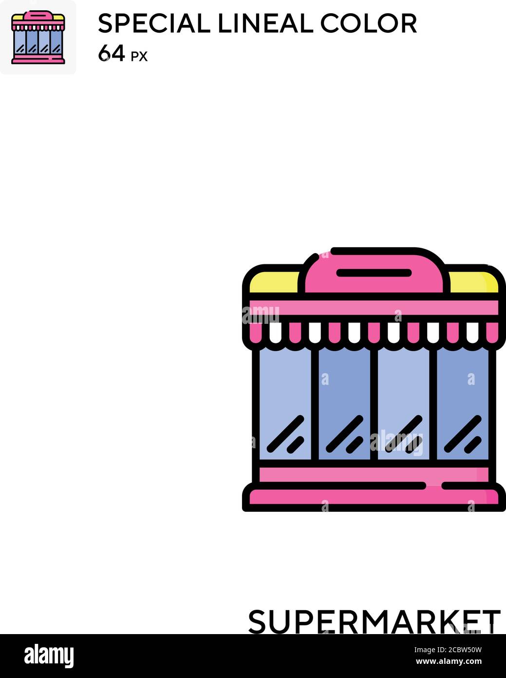 Supermarket Special lineal color vector icon. Supermarket icons for ...