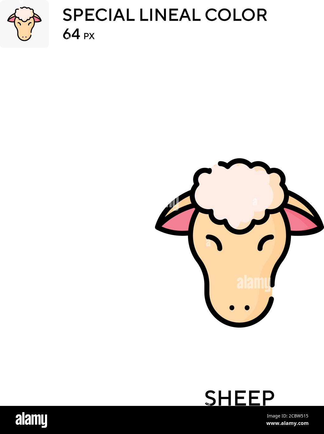 Sheep Special lineal color vector icon. Sheep icons for your business ...