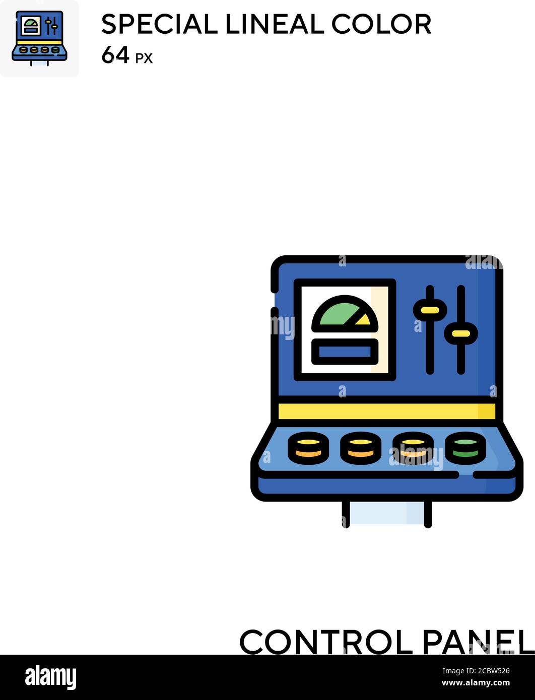 Control panel Special lineal color vector icon. Control panel icons for ...