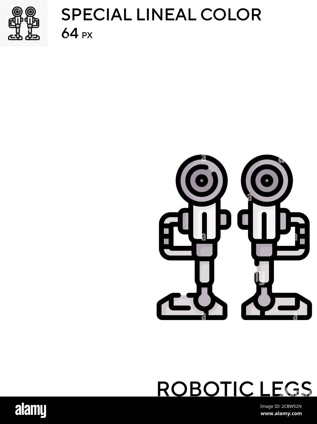 Robotic legs Special lineal color vector icon. Robotic legs icons for ...