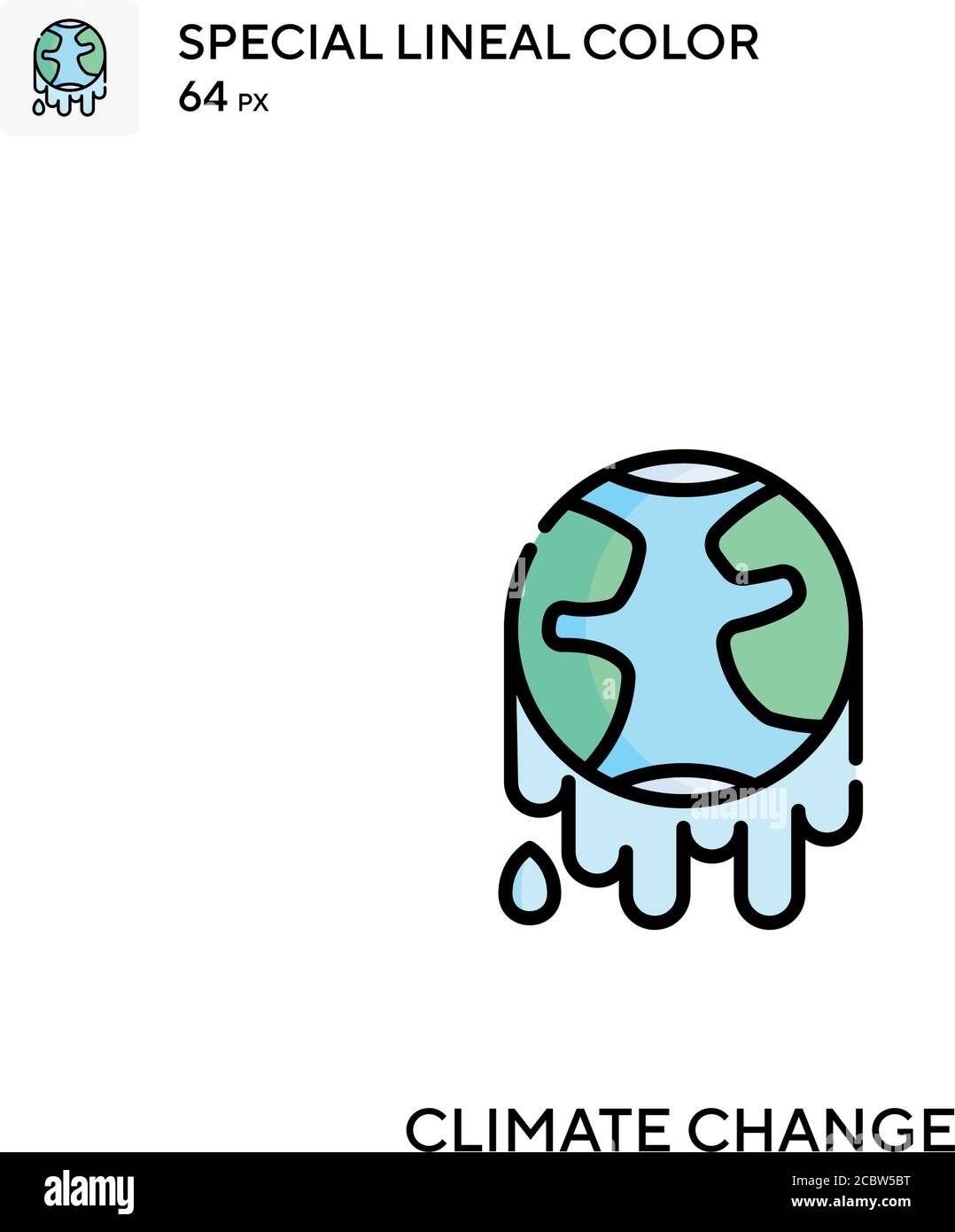 Climate change Special lineal color vector icon. Climate change icons ...