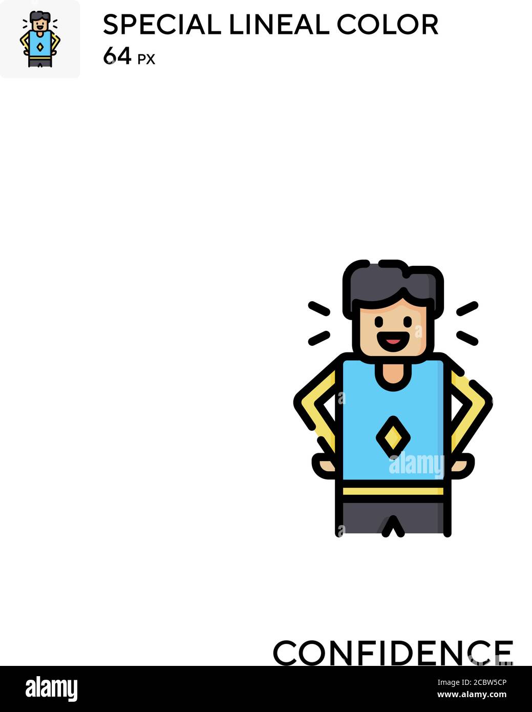 Confidence Special lineal color vector icon. Confidence icons for your ...