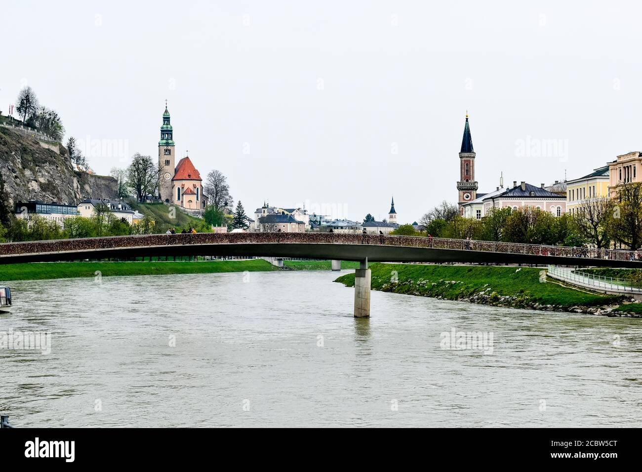 Makartsteg Bridge in Salzburg Stock Photo - Alamy
