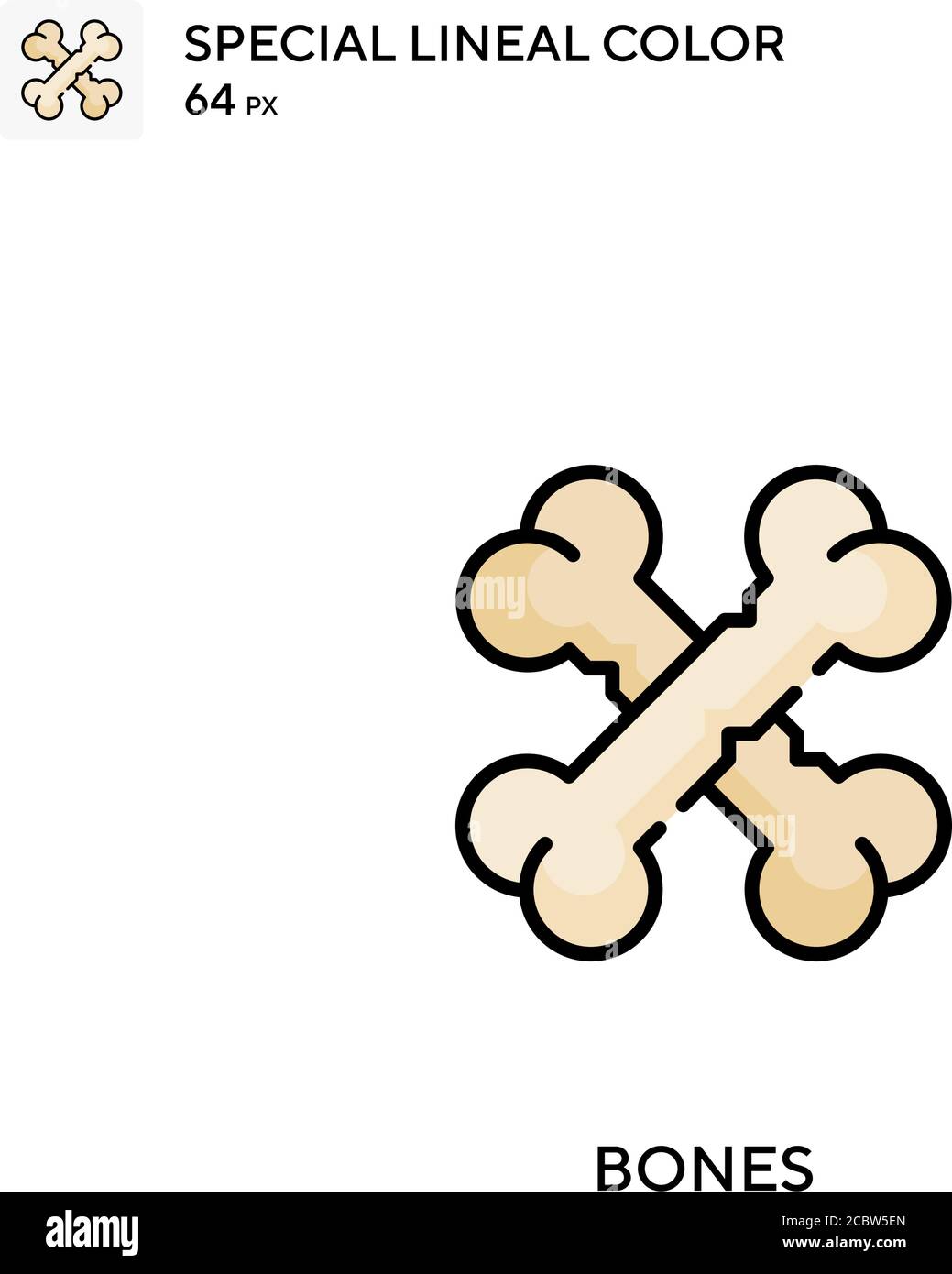 Bones Special lineal color vector icon. Bones icons for your business ...