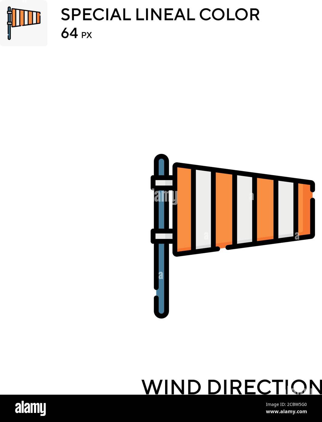 Wind direction Special lineal color vector icon. Wind direction icons ...