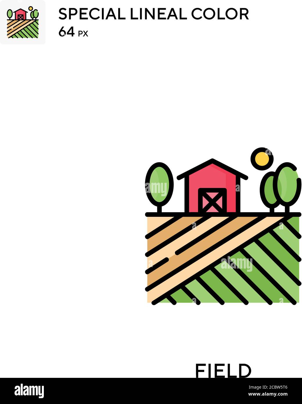 Field Special lineal color vector icon. Field icons for your business ...