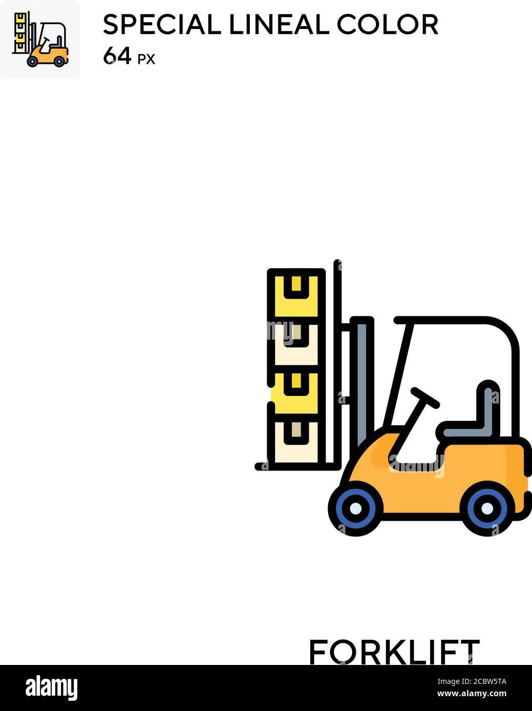Forklift Special lineal color vector icon. Forklift icons for your ...