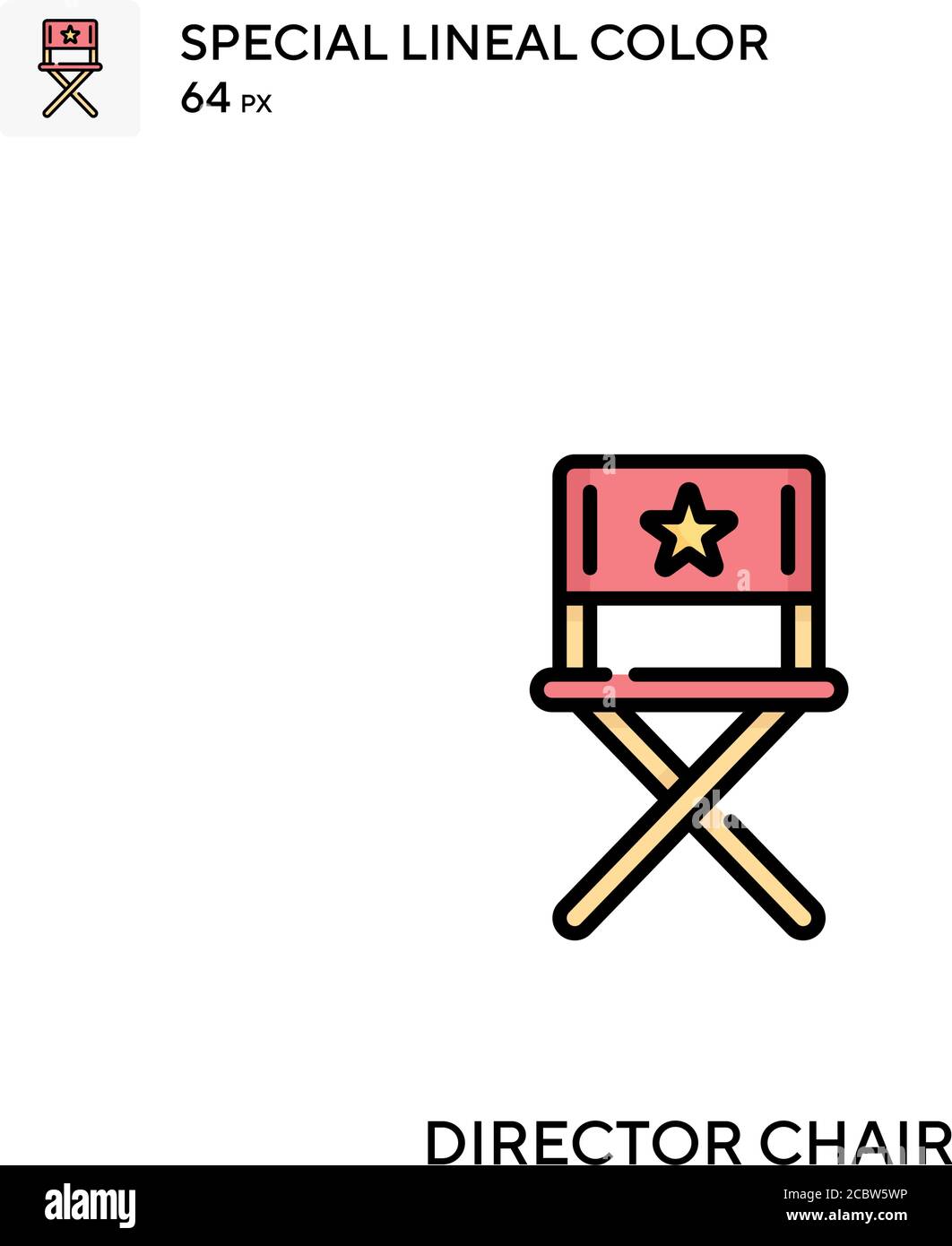 Director chair Special lineal color vector icon. Director chair icons ...