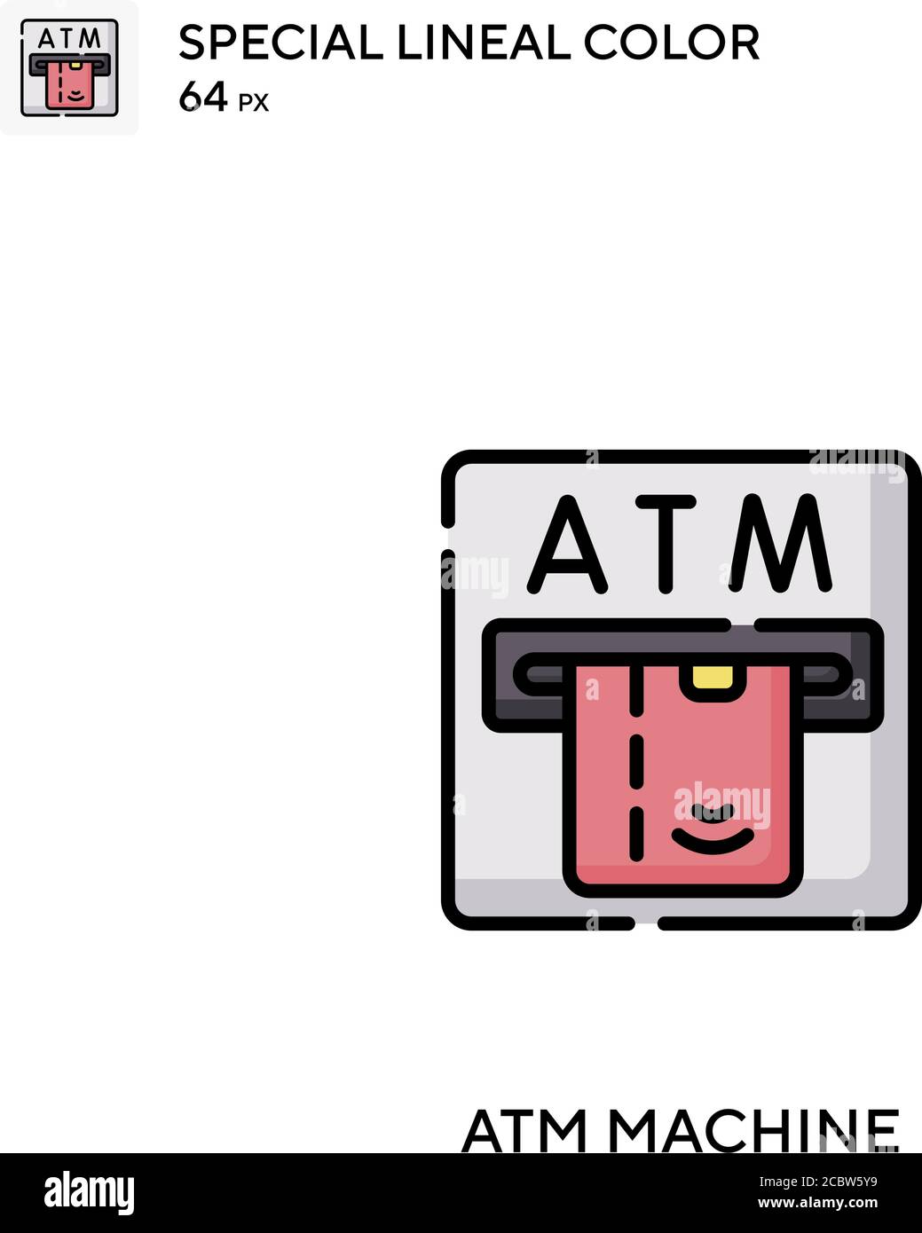 Atm machine Special lineal color vector icon. Atm machine icons for your business project Stock ...