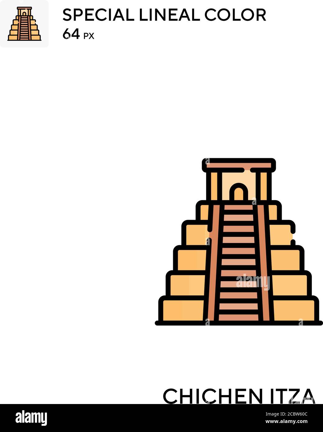 Chichen Itza Special lineal color vector icon. Chichen Itza icons for your business project ...