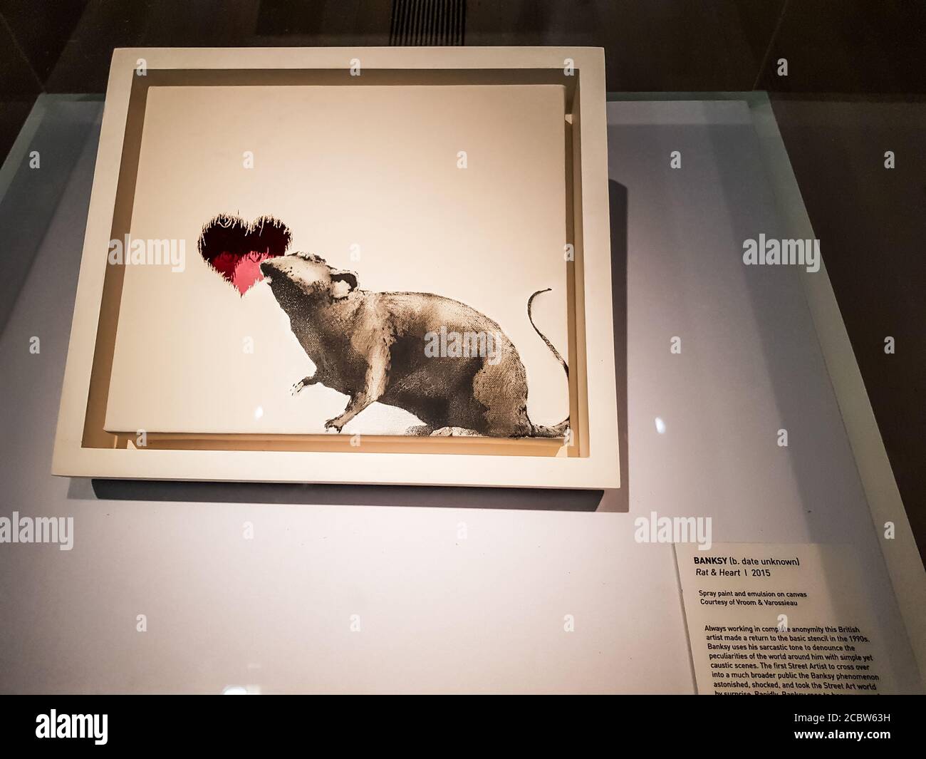 Rat & Heart by Banksy in the Singapore National Gallery Stock Photo - Alamy