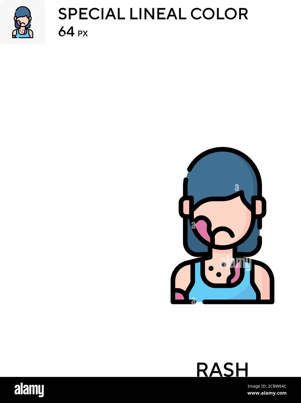 Rash Special lineal color vector icon. Rash icons for your business ...