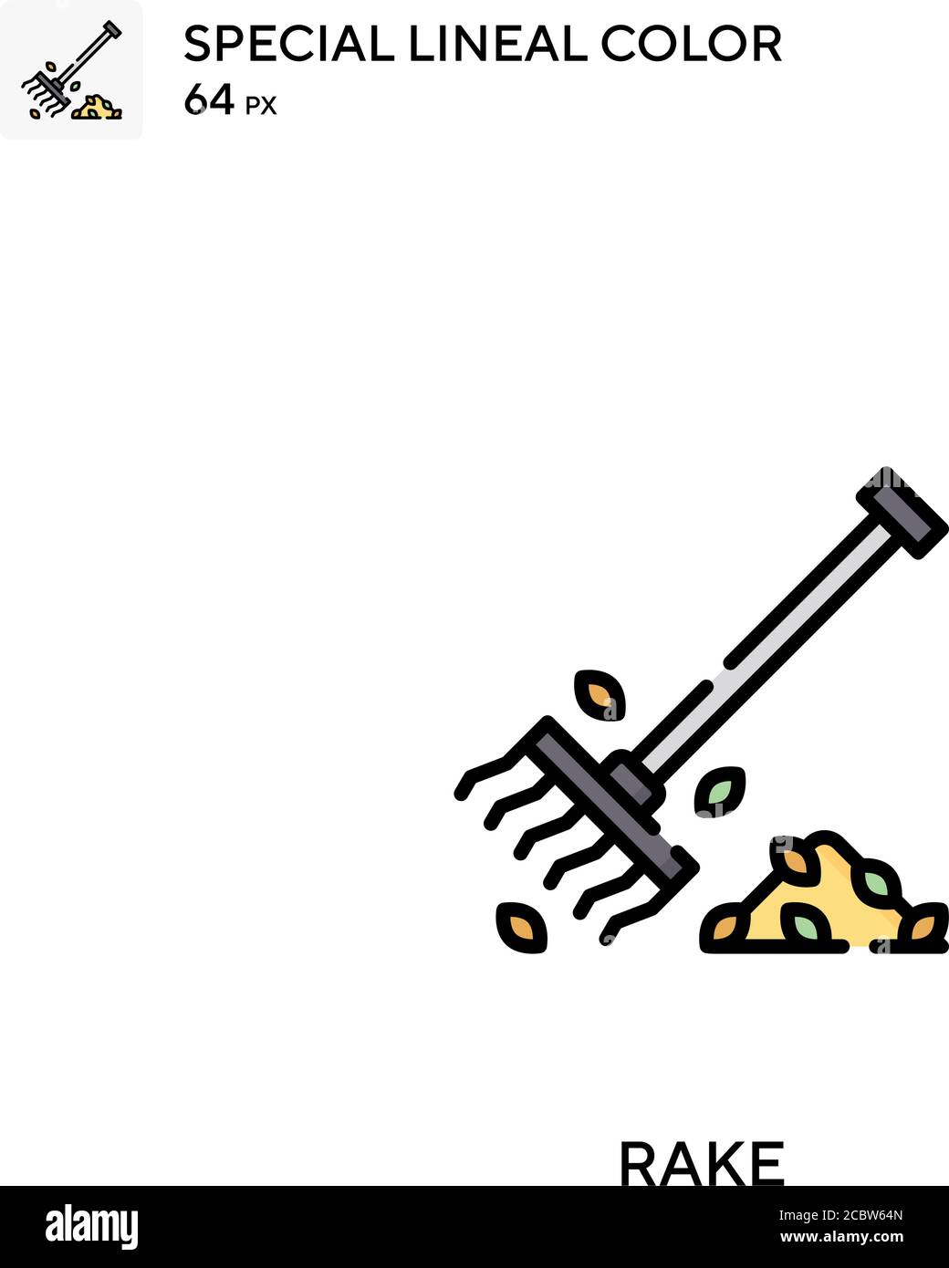 Rake Special lineal color vector icon. Rake icons for your business ...