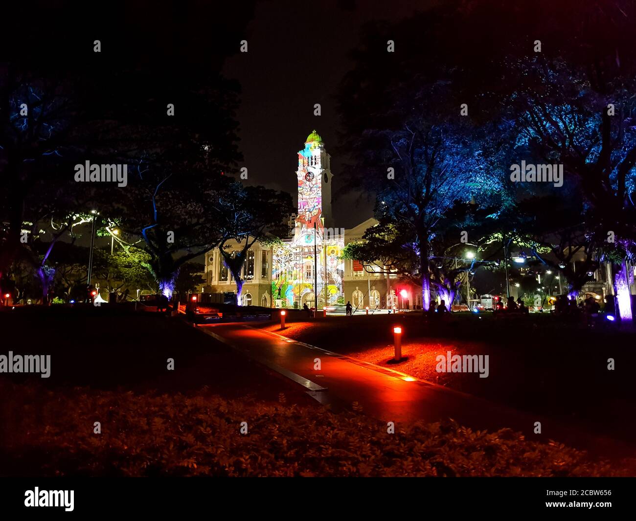 Light to Night Festival in Singapore at the Singapore National Gallery ...