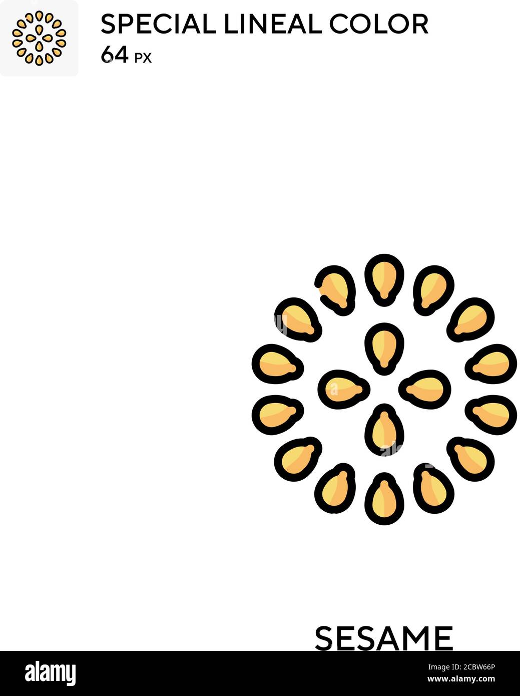Sesame Special lineal color vector icon. Sesame icons for your business ...