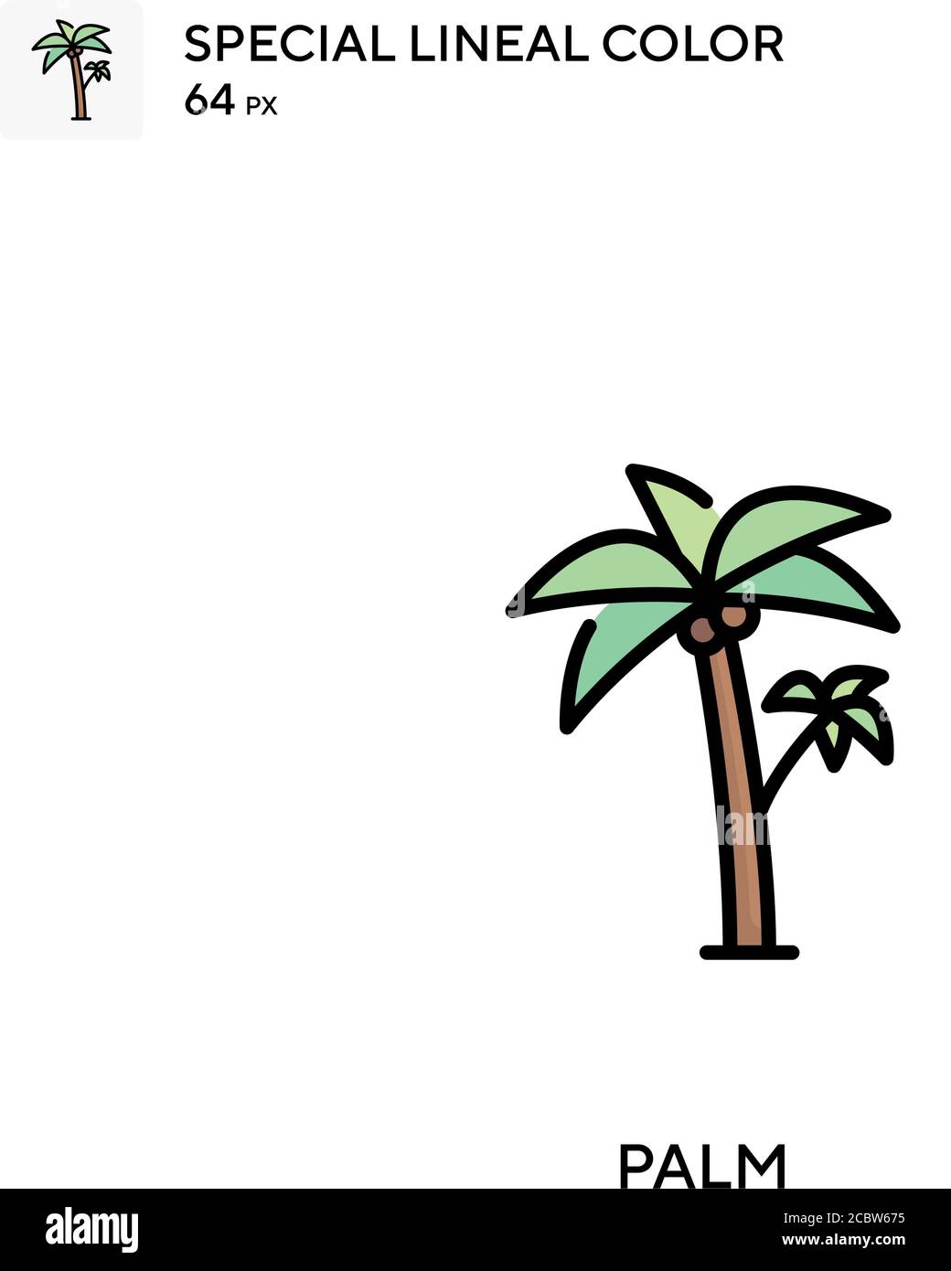 Palm Special lineal color vector icon. Palm icons for your business ...