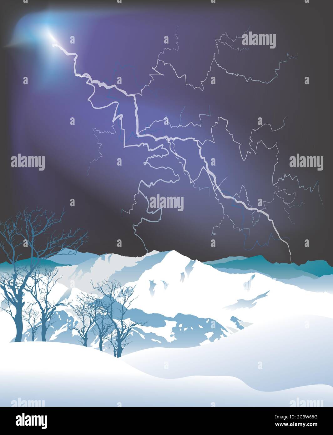 Wintery alps Stock Vector Images - Alamy