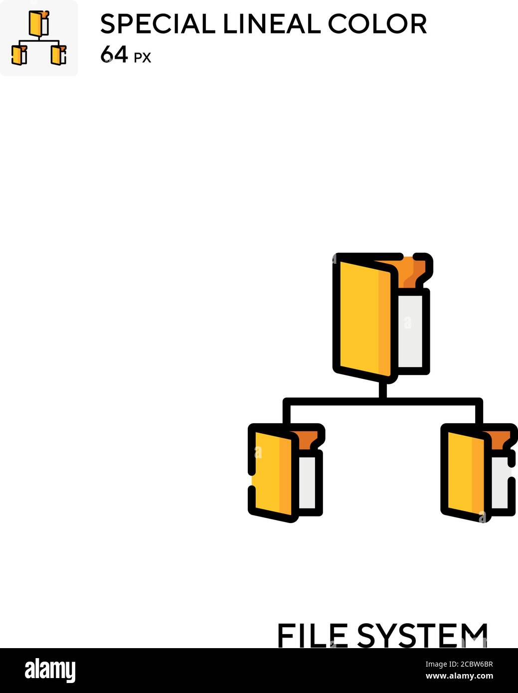 File system Special lineal color vector icon. File system icons for ...