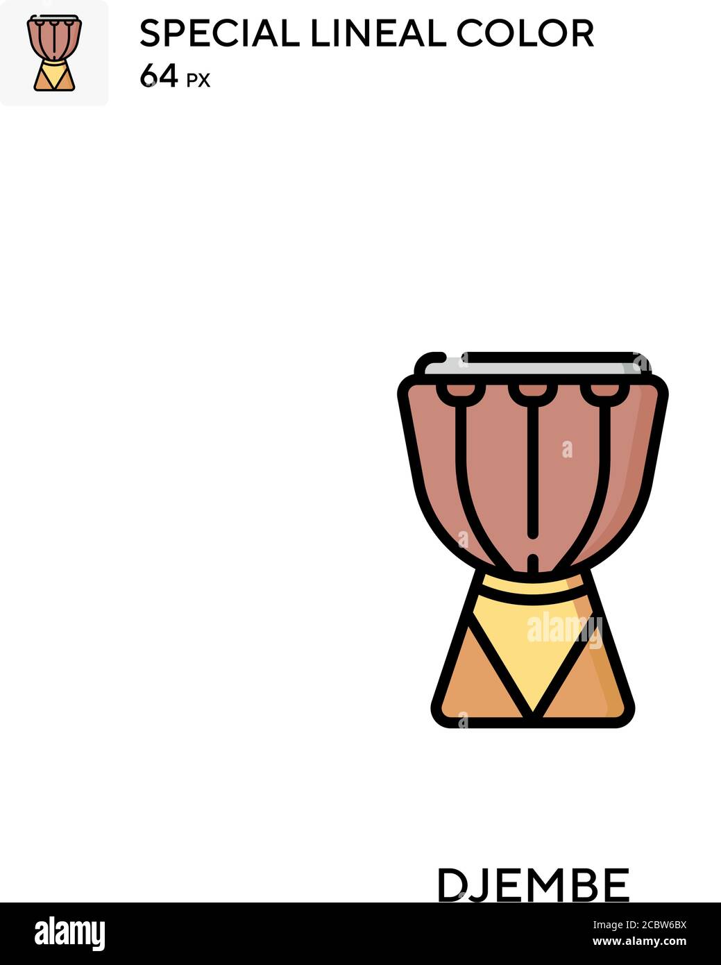 Djembe Special lineal color vector icon. Djembe icons for your business ...