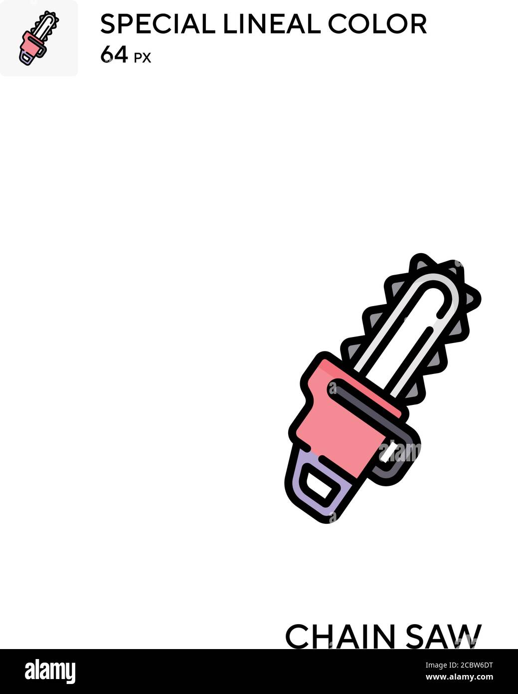 Chain saw Special lineal color vector icon. Chain saw icons for your ...
