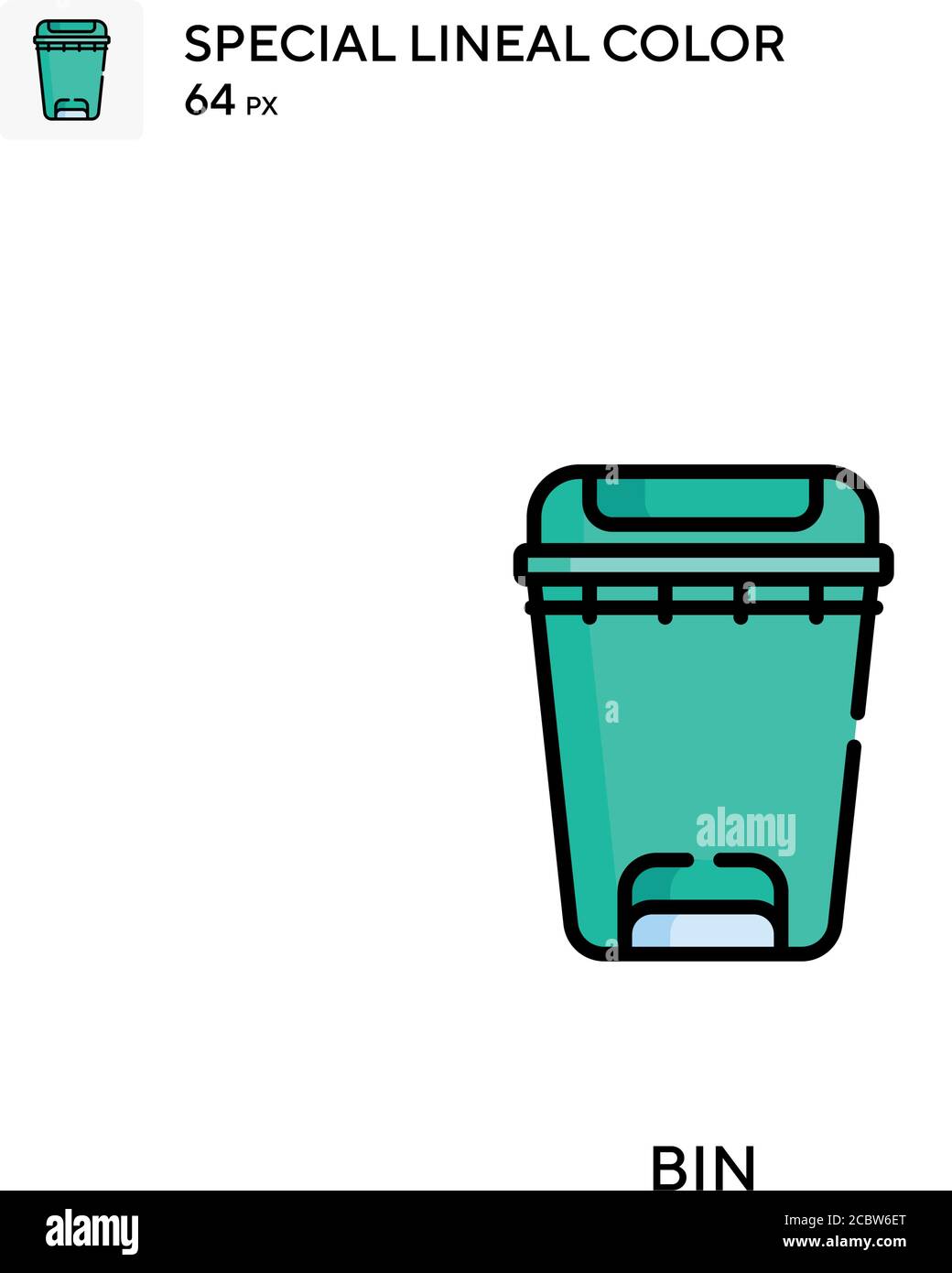 Bin Special lineal color vector icon. Bin icons for your business ...