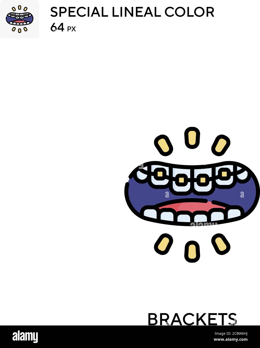 Brackets Special lineal color vector icon. Brackets icons for your ...