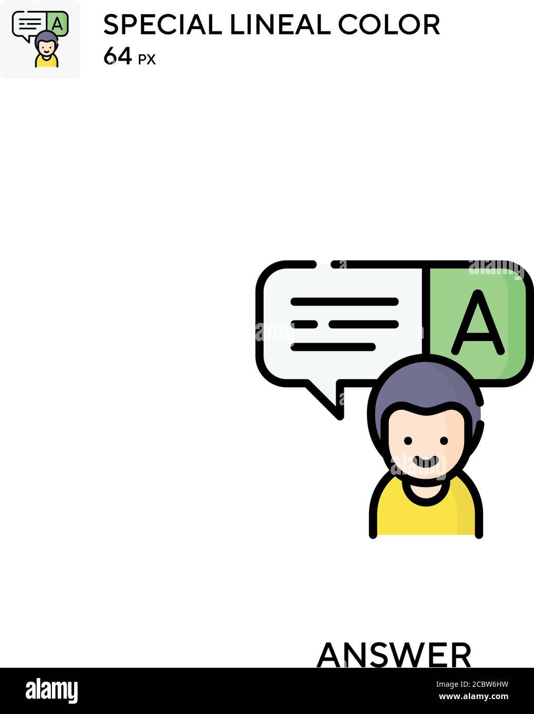 Answer Special lineal color vector icon. Answer icons for your business ...