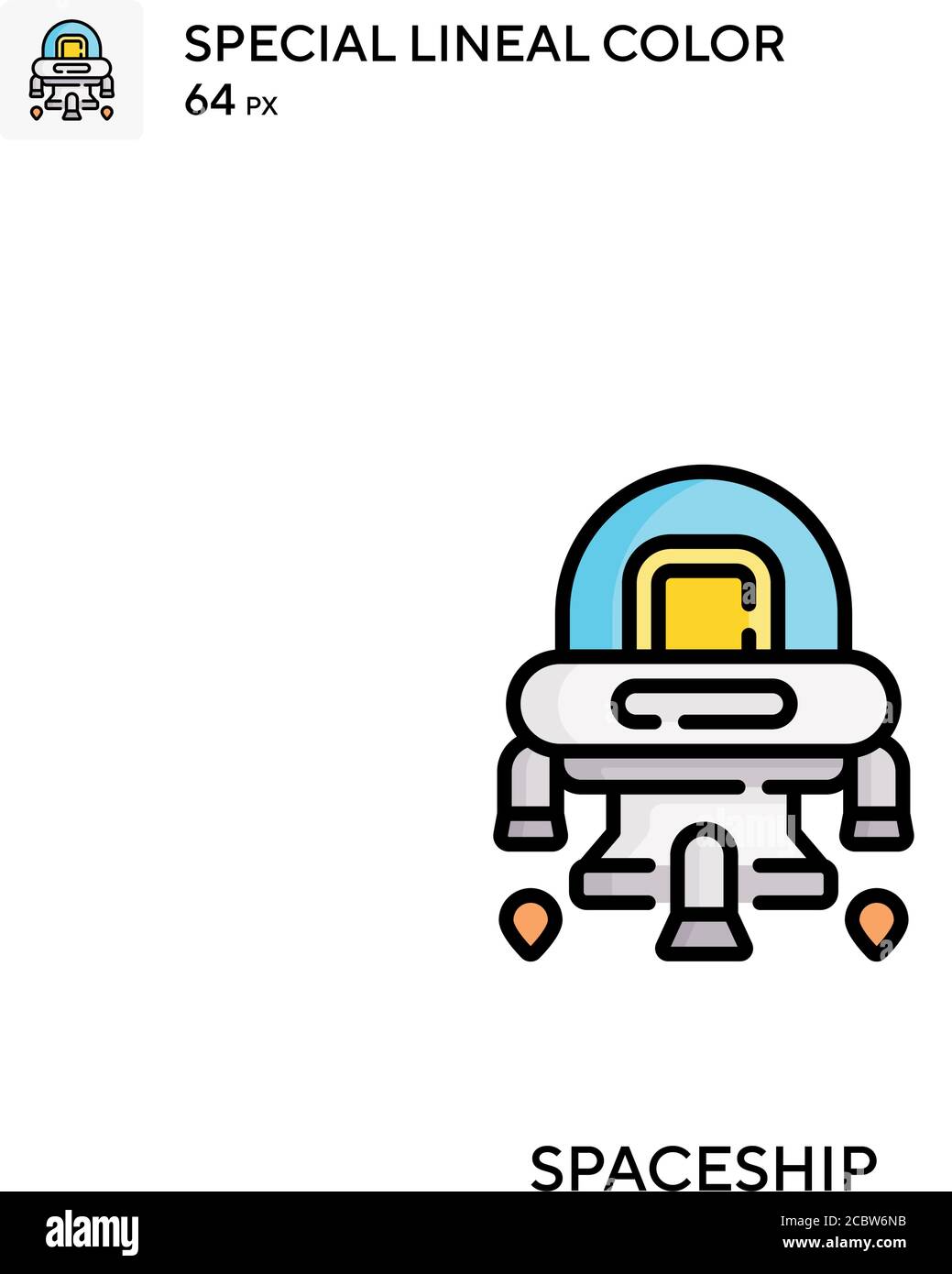 Spaceship Special lineal color vector icon. Spaceship icons for your ...