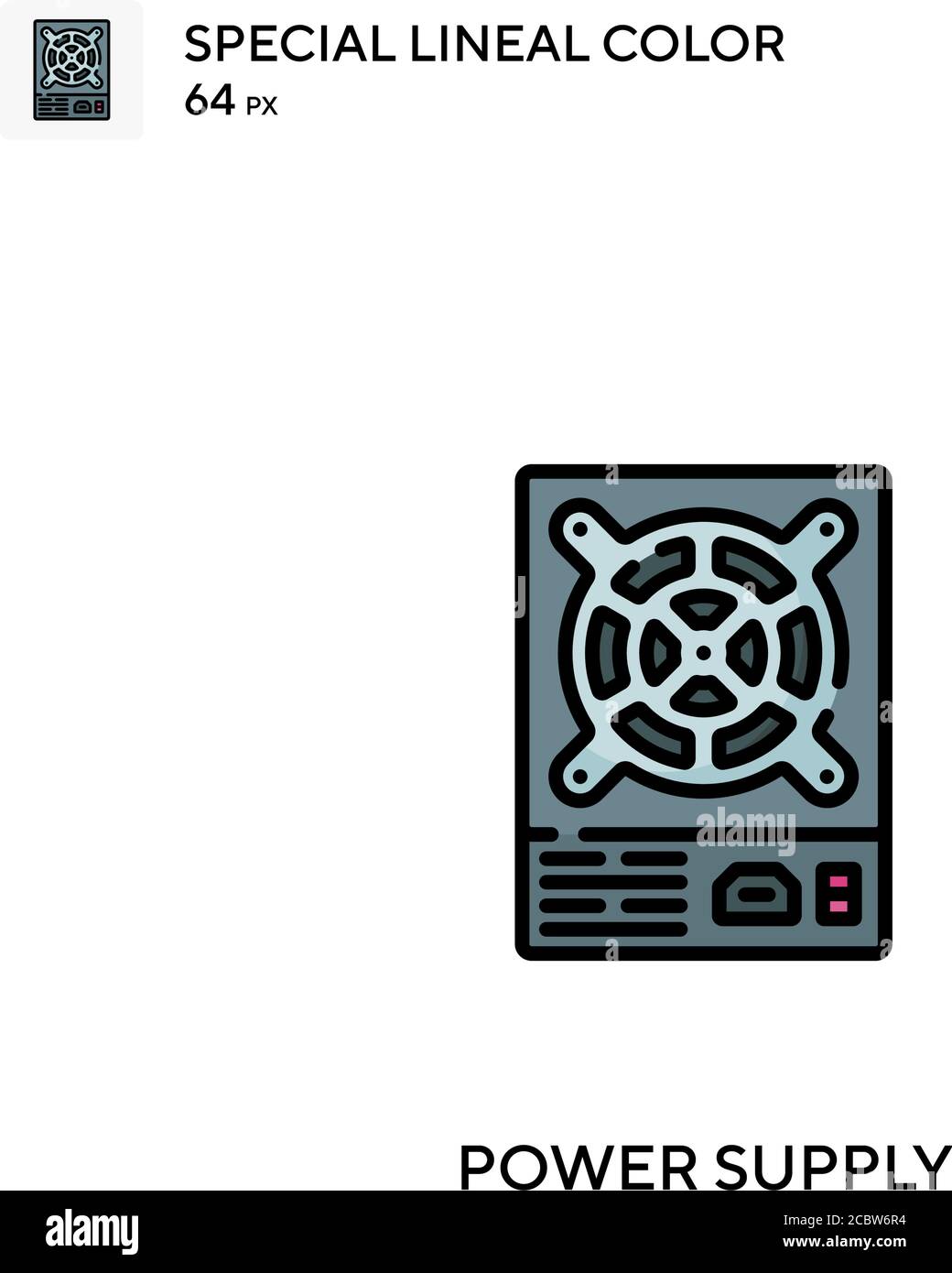 Power supply Special lineal color vector icon. Power supply icons for ...