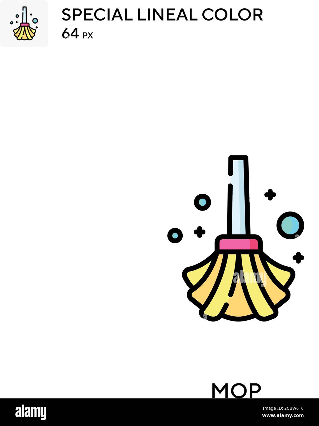 Mop Special lineal color vector icon. Mop icons for your business ...