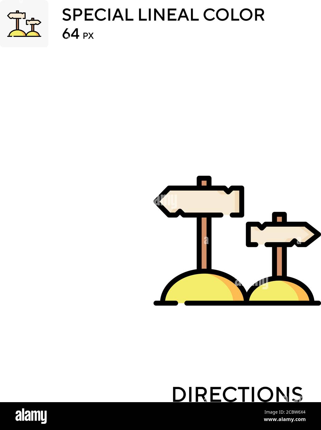 Directions Special lineal color vector icon. Directions icons for your ...