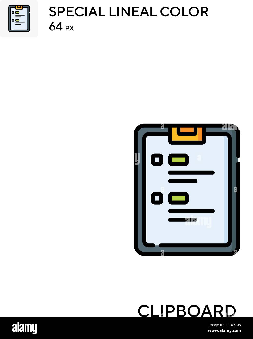 Clipboard Special lineal color vector icon. Clipboard icons for your ...