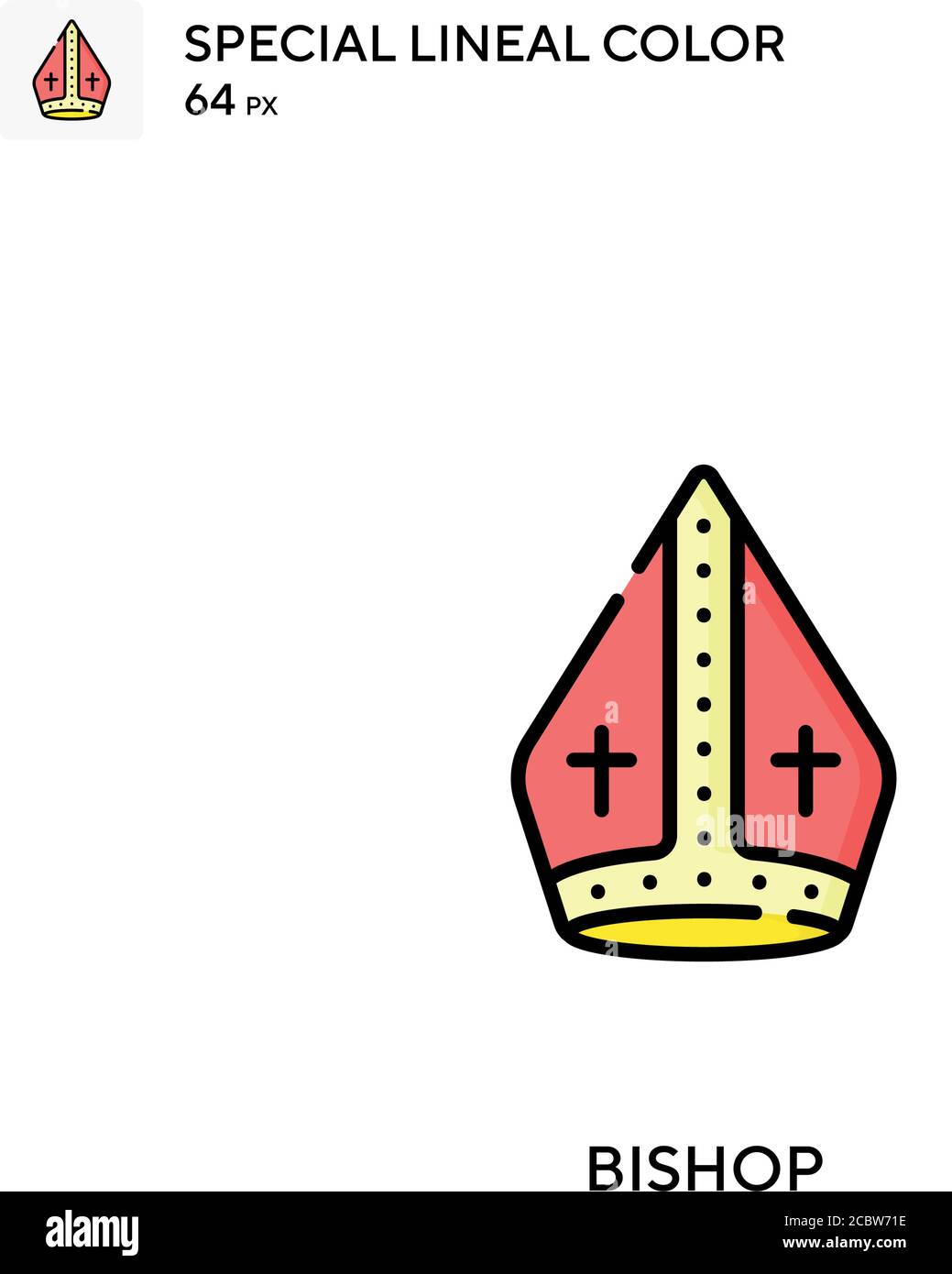 Bishop Special lineal color vector icon. Bishop icons for your business ... Bishop Special lineal color vector icon. Bishop icons for your business ...