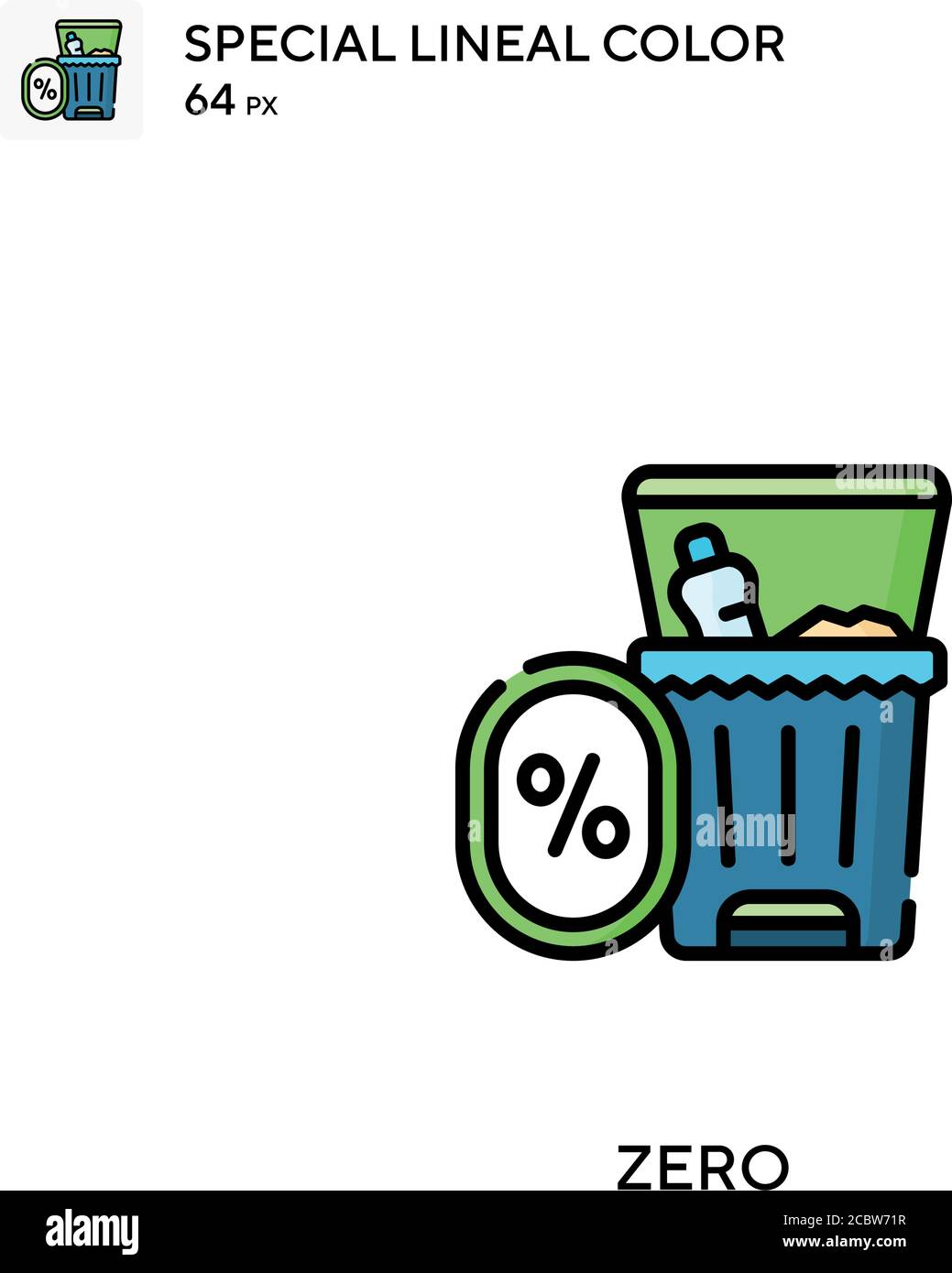 Zero Special lineal color vector icon. Zero icons for your business ...