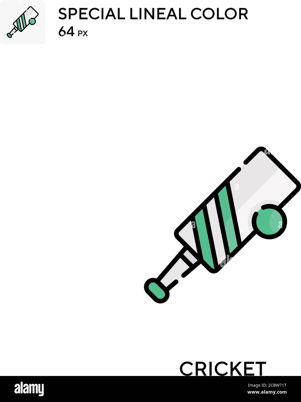 Cricket Special lineal color vector icon. Cricket icons for your ...